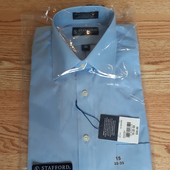 Stafford | Shirts | Nwt Stafford Light Blue Mens Dress Shirt | Poshmark
